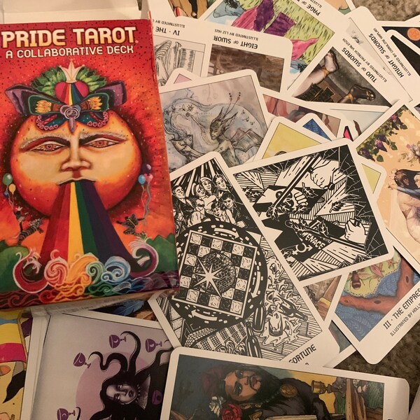 Pride Tarot LGBTQ Collaborative Tarot Cards Deck & Guide Booklet - Etsy
