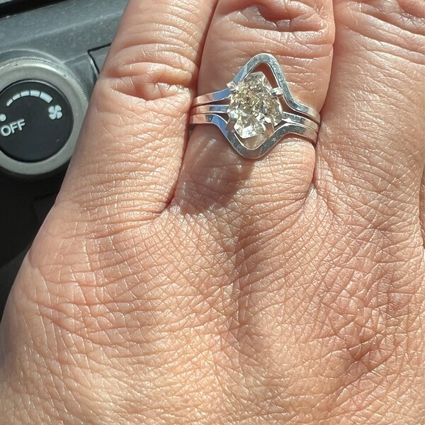 Glowing Herkimer Rings, Glowing Raw Herkimer Diamond Ring, Unique Herkimer Ring, Vibrant ...