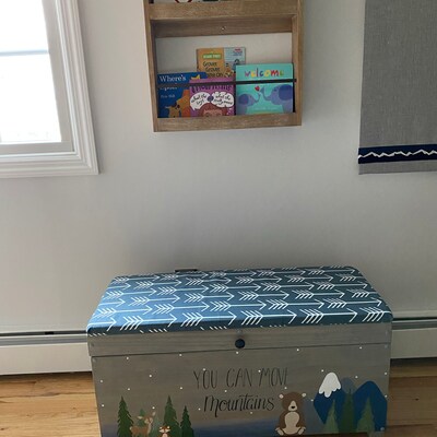 Toy Box Rolling Toy Box Toy Bin Kids Toy Chest Wood Toy Box Toy Box on ...