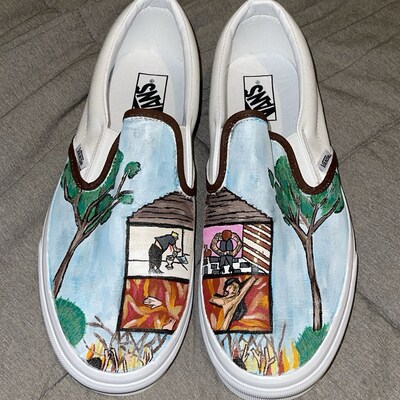 Custom Painted Vans // Completely Customizable Handpainted Shoes / Slip ...