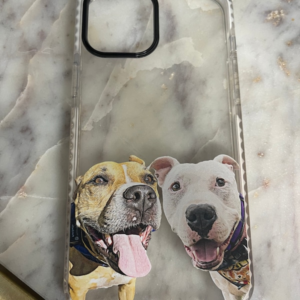Custom Dog Phone Case, Custom Pet Illustrated Phone Case, Dog iPhone ...