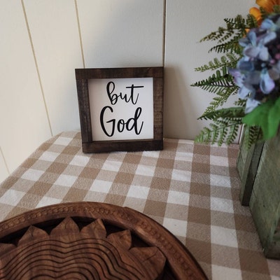 But God Wooden Sign Christian Wall Decor - Etsy