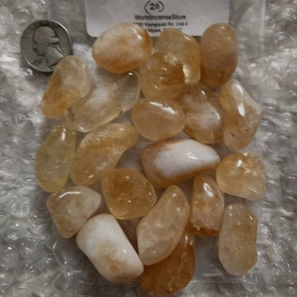 Citrine Tumbled Stones: Choose How Many Pieces ('A' Grade Citrine ...