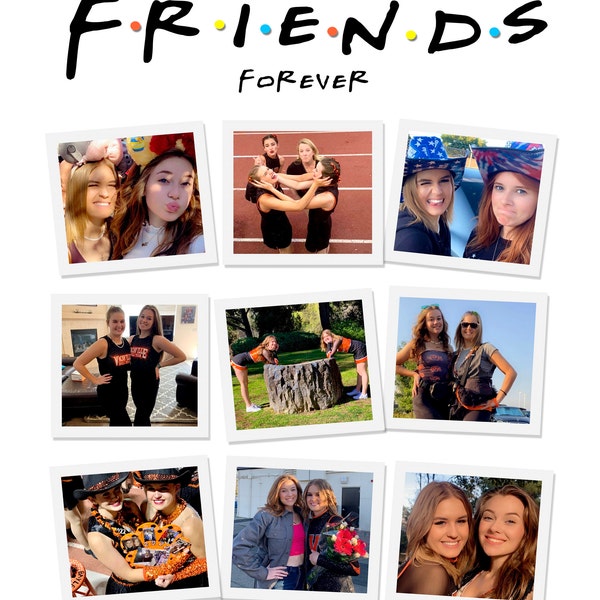 Best Friends Photo Collage, Best Friend Gift, Best Fiends Forever Gift ...