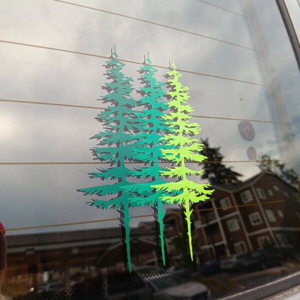 Fir Tree Vinyl Decal - Vinyl Sticker, Car Window Decal, Yeti Cup Decal ...