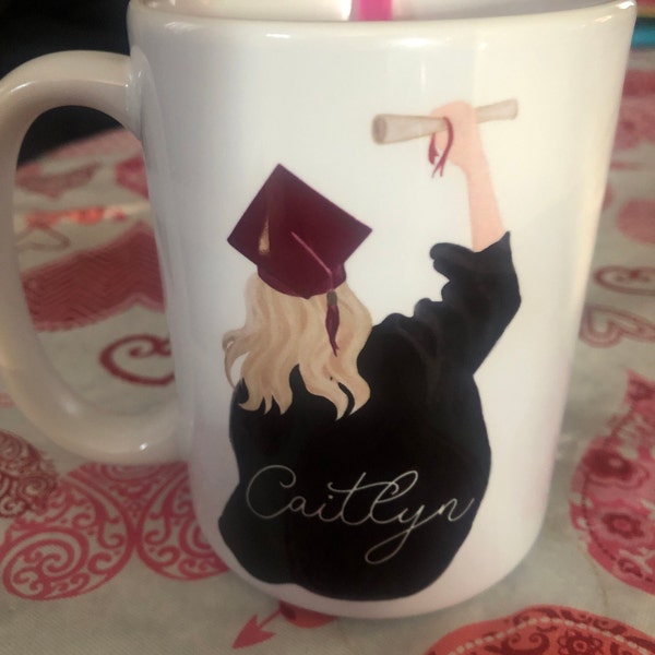 Custom Graduation Mug, Personalized Graduation Gift, College Graduation ...