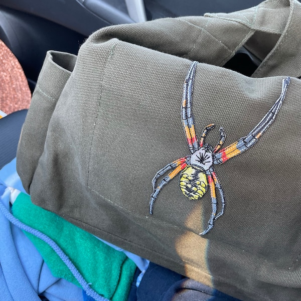 Golden Writing Orb Weaver Spider Argiope Aurantia Gothic Yellow Garden ...