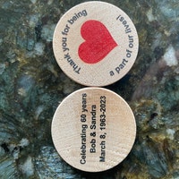 Custom Wooden Nickels Wood Coins Round Tuits Drink Tokens Bar Chips - Etsy