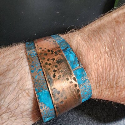 Copper Cuff Bracelet Recycled Jewelry Handmade Copper Jewelry Patina ...