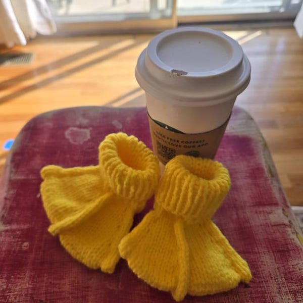 Knitted Duck Feet Baby Booties: Wool Acrylic Blend, Funny Costume ...