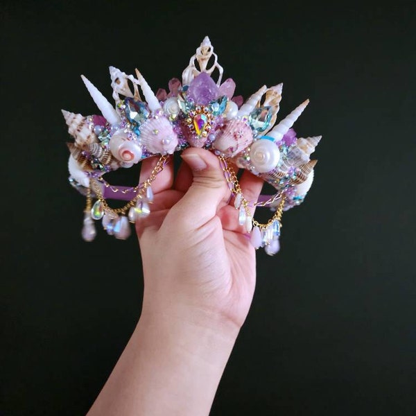 The Snow Queen Mermaid Crown - Elsa Crown - Ice Crown - Christmas ...
