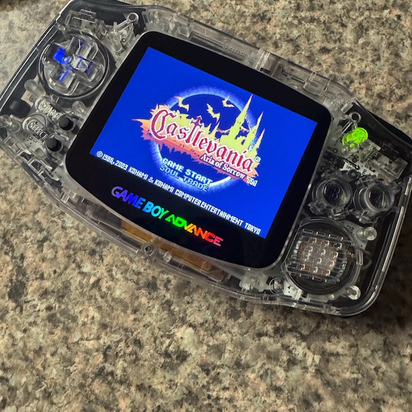 Custom IPS Backlit Nintendo Gameboy Advance Mirror Clear/midnight Opal ...