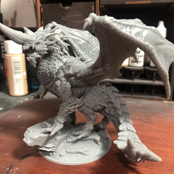 Chromatic Blue Dragon Miniature - Rescale Miniatures - Dnd Miniatures ...