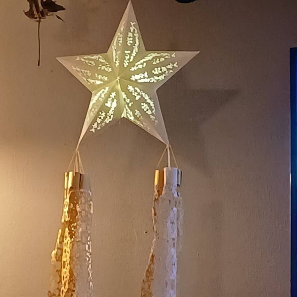 Lighted Filipino Christmas Parol Paneled 2ftx1ft Red/gold, Intricate ...