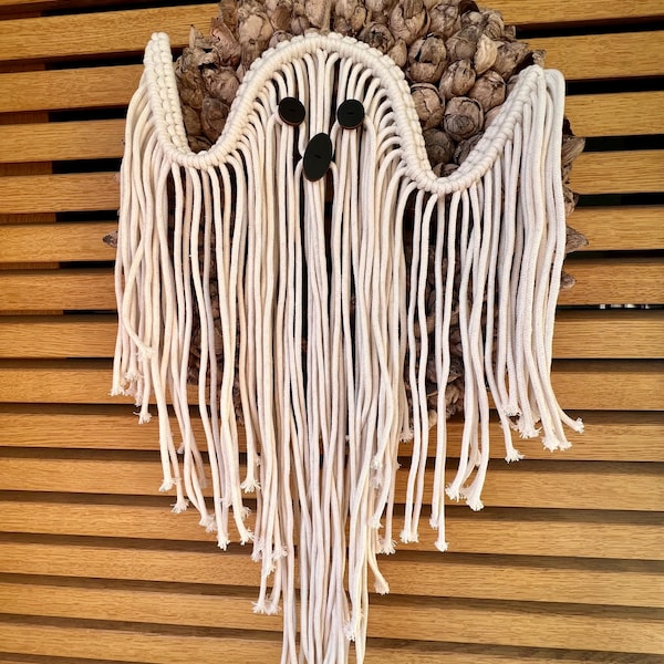 Macrame Halloween Ghost, Rope Ghost, Halloween Ghost, Ghost Decorations ...