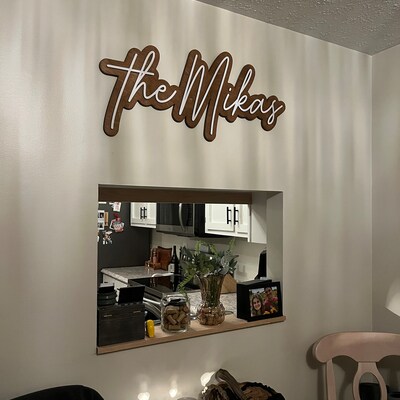 Large Last Name Sign, Cut Out Last Name Sign, Wedding Name Sign, Double ...