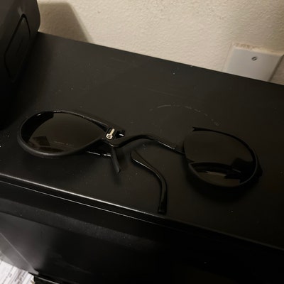 Vintage Sunglasses // Square Rectangle Frames // Gold Rims // Summer ...