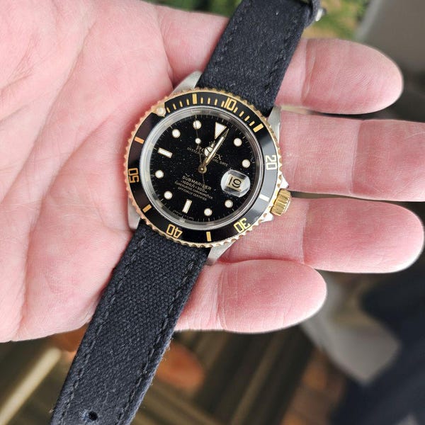 Basque Olive Canvas Watch Strap From 15oz Canvas, 20mm, 22mm, 24mm ...