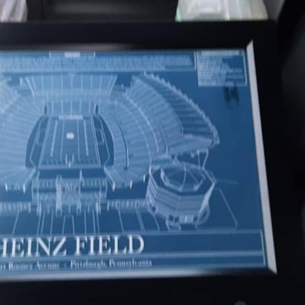 Pittsburgh Steelers Heinz Field Stadium Blueprint Football Print - Etsy