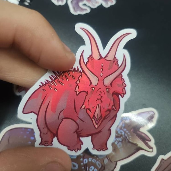 Cretaceous Chonkers - Cretoxyrhina, Shark, Original Art, Die Cut, Hand ...