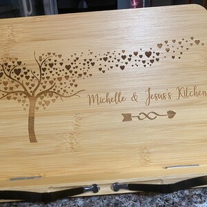 Personalized Cookbook Stand, Recipe Book Holder, Mother's Day Gift ...
