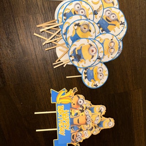 Custom BEBEFINN Cake Topper /12 Cup Cake Toppers Party - Etsy