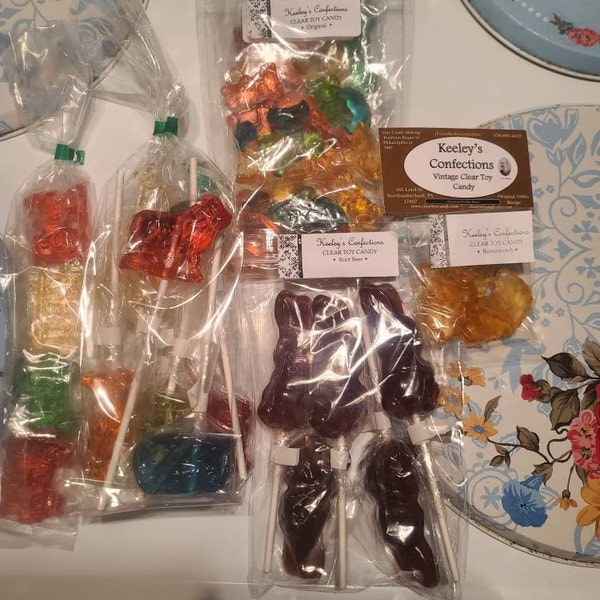 Vintage Clear Toy Candy, Barley Lollipops - 9 Count Vintage 3 ...