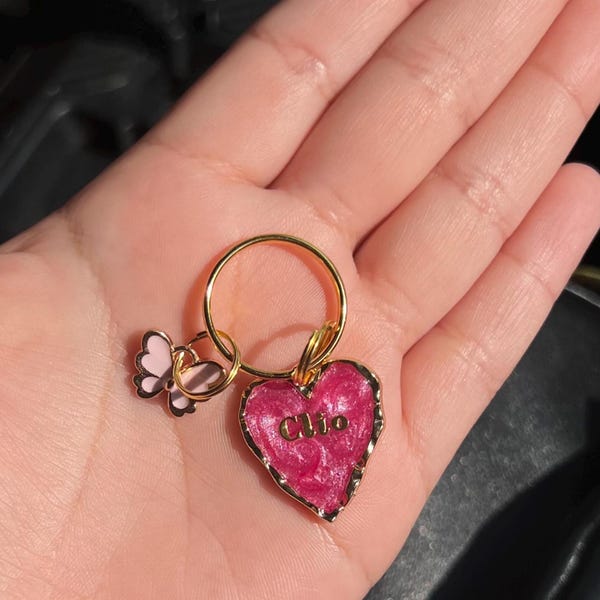 Custom Small Heart Tags Personalized Resin Pet ID Tags, Dog Tags, Cat ...