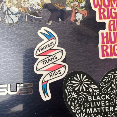 Protect Trans Kids Die Cut Vinyl Sticker, 100% of Profits Donated ...