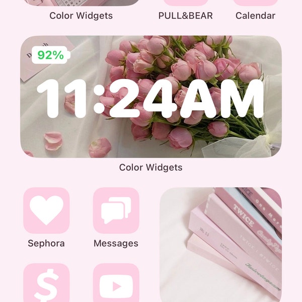 Pink Pastel App Icons Bundle | 600 Aesthetic Custom Themed App Icons ...