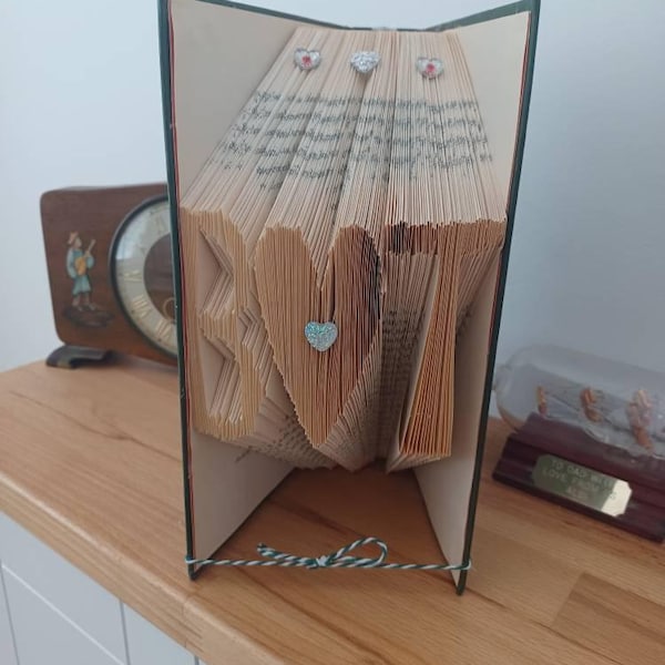 Custom Book Folding Pattern: Personalized Names, Logos, Images (DIY) - Etsy