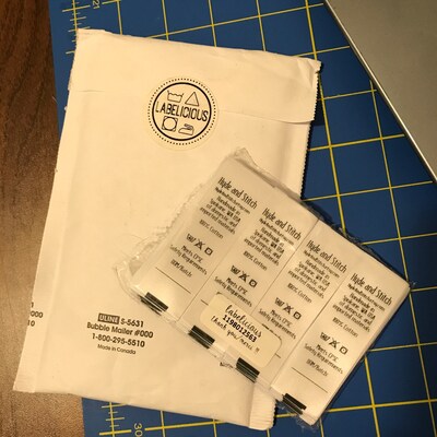 White Satin USA Tracking Label Custom Tracking Label CPSIA/CPSC ...