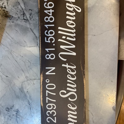 14 X 3.5 City Sign With Coordinates - Etsy