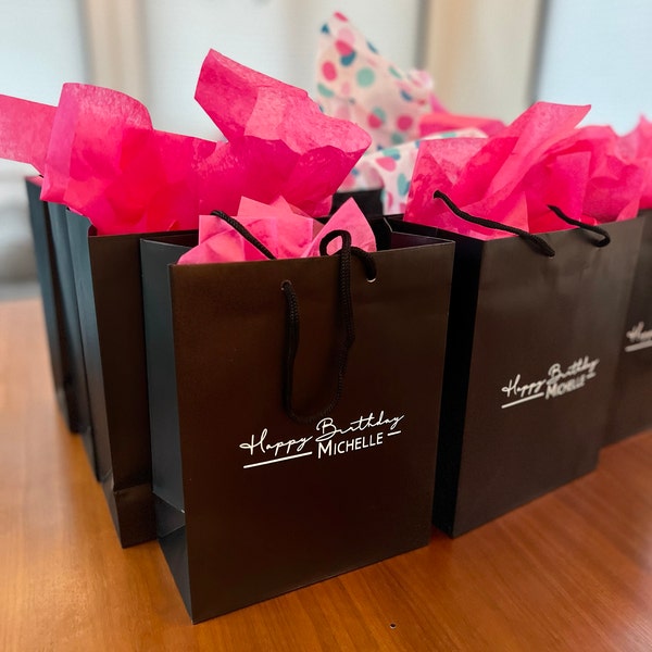 Personalized Birthday Gift Bag | Happy Birthday Bag - Etsy