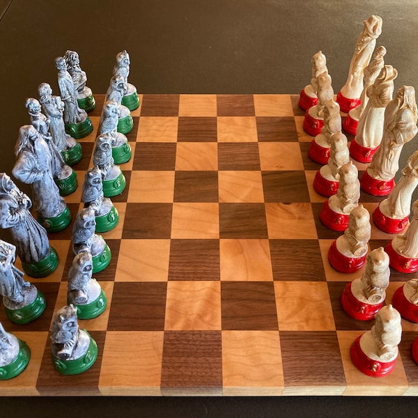 Large Battle of Good V Evil Chess Set, Customisable Colours pieces Only ...