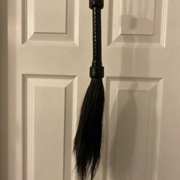 Leather Horse Hair Flogger - Horsehair Whip WHISK - EQUESTRIAN GEAR ...