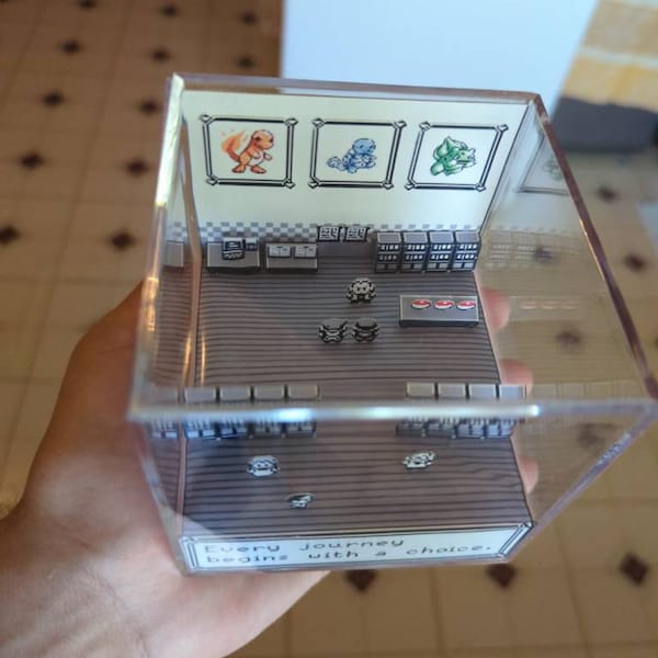 3d Pokémon Cube - Oaks Lab Generation 1 - 3D Pokemon Display - Perfect ...