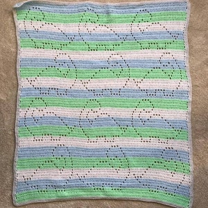 Littlefoot Blanket Filet Crochet Blanket Pattern Baby - Etsy