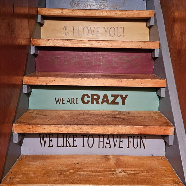 Stairs Decal, Stairs Riser Decal, Quote Stair Stickers, Quotes Stairway ...
