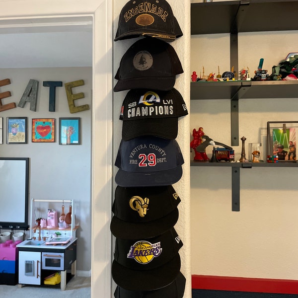 Mini Woodstock Hat Rack for Baseball Caps 4 Hat Display Holds 4 Hats ...