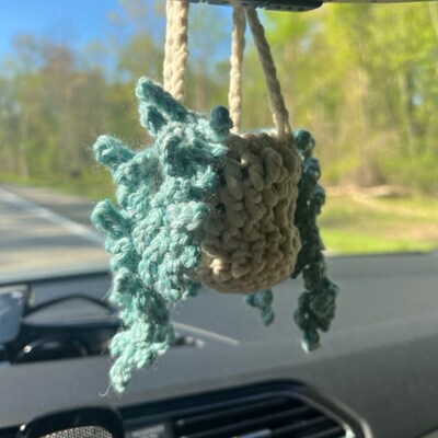 Car Fern Crochet PATTERN by Pamelambie Car Plant - Etsy