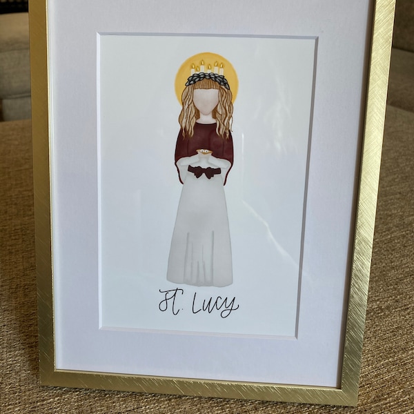 Saint Lucy | Saint Print | Saint Card | Catholic Gift - Etsy