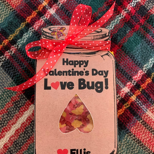 Love Bug Valentine Cards for Kids, PRINTABLE Classroom Valentines ...
