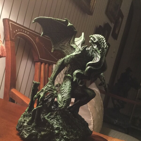 H.P. Lovecraft’s Call of Cthulhu Statue, Hand Painted Sculpture ...