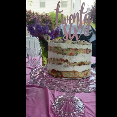 Glitter Twenty Six Cake Pick Topper, 26th Anniversary, Chapter 26 ...