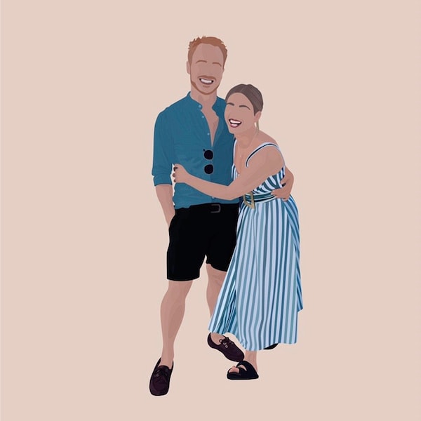 Custom Illustration Group Portrait - Etsy