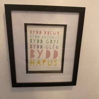 Print Yr Wyddor a Rhifau Cymraeg, Welsh Alphabet and Numbers Print ...