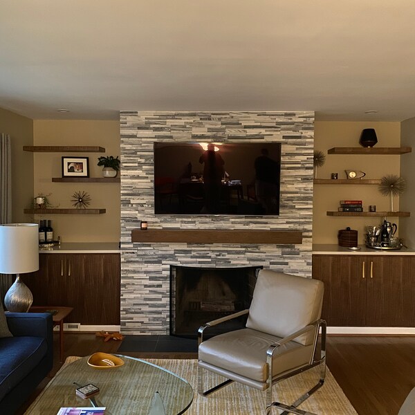 Hickory / Pecan Wood Mantel, Mantle, Floating Shelf - Etsy