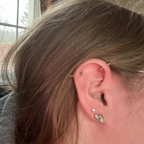 Double Loop Ear Cuff Fake Piercing - Etsy