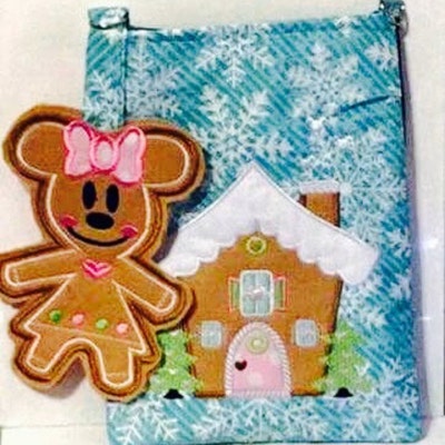 Minnie Mouse Gingerbread Cookie Applique Digital Embroidery Machine ...